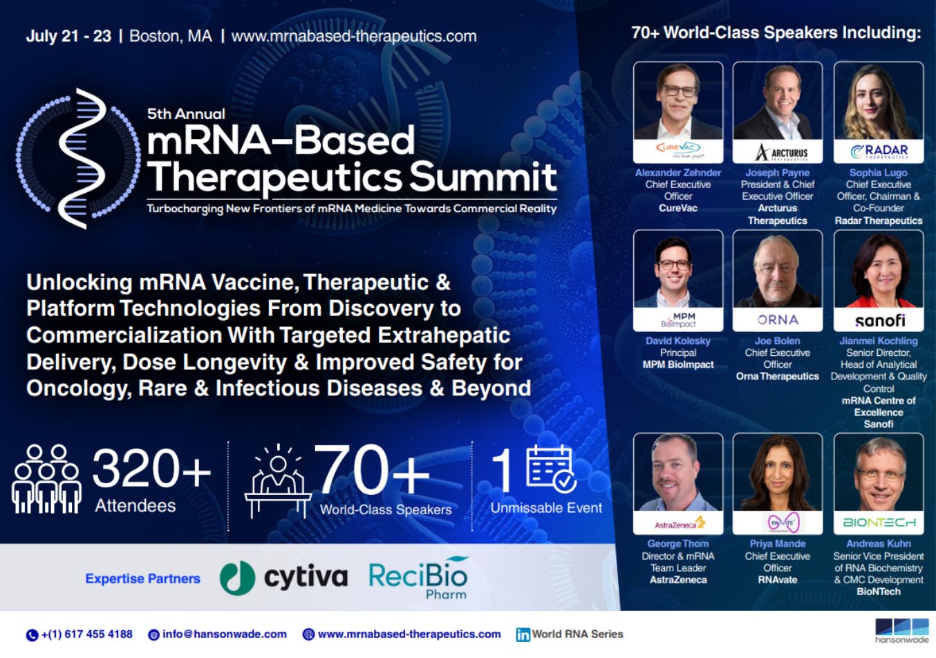 mRNA Therapeutics Summit 2025 | Hongene